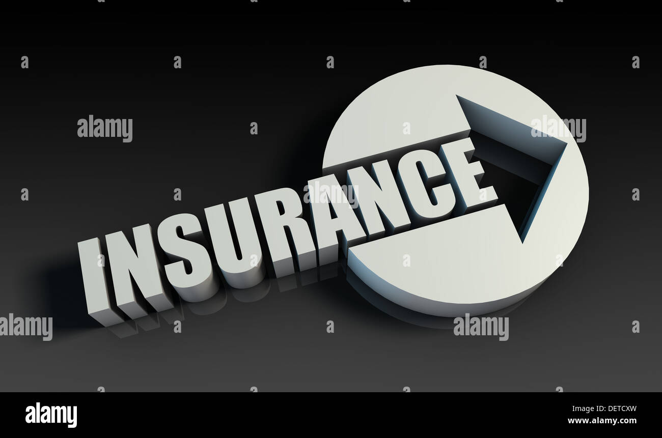 Insurance Concept With an Arrow Going Upwards 3D Stock Photo - Alamy