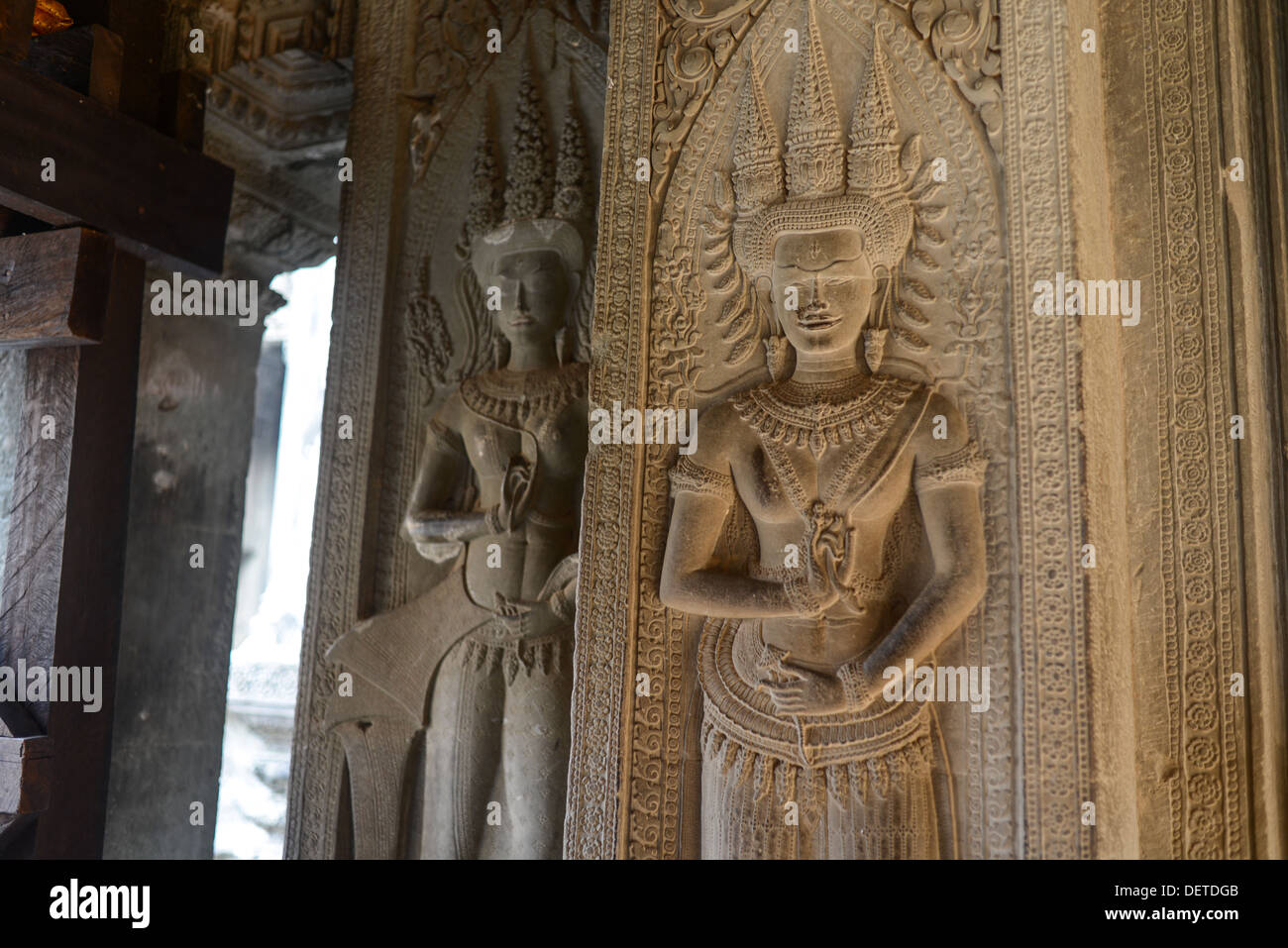The Statues guard of ta prohm temple at angkor wat, cambodia Stock ...