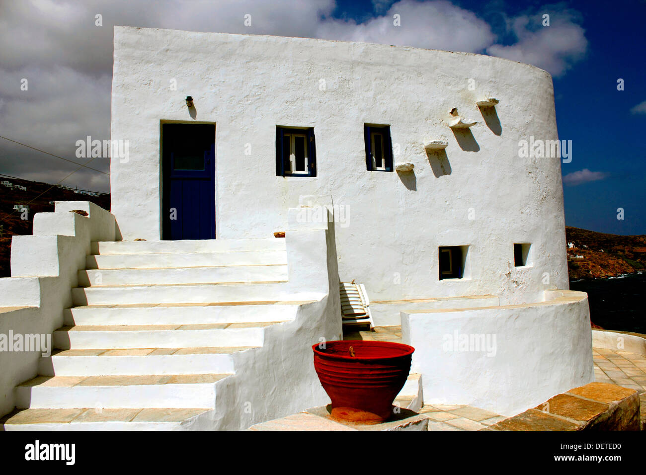 Greece, Cyclades islands, Sifnos, typical Cycladic architecture, house ...
