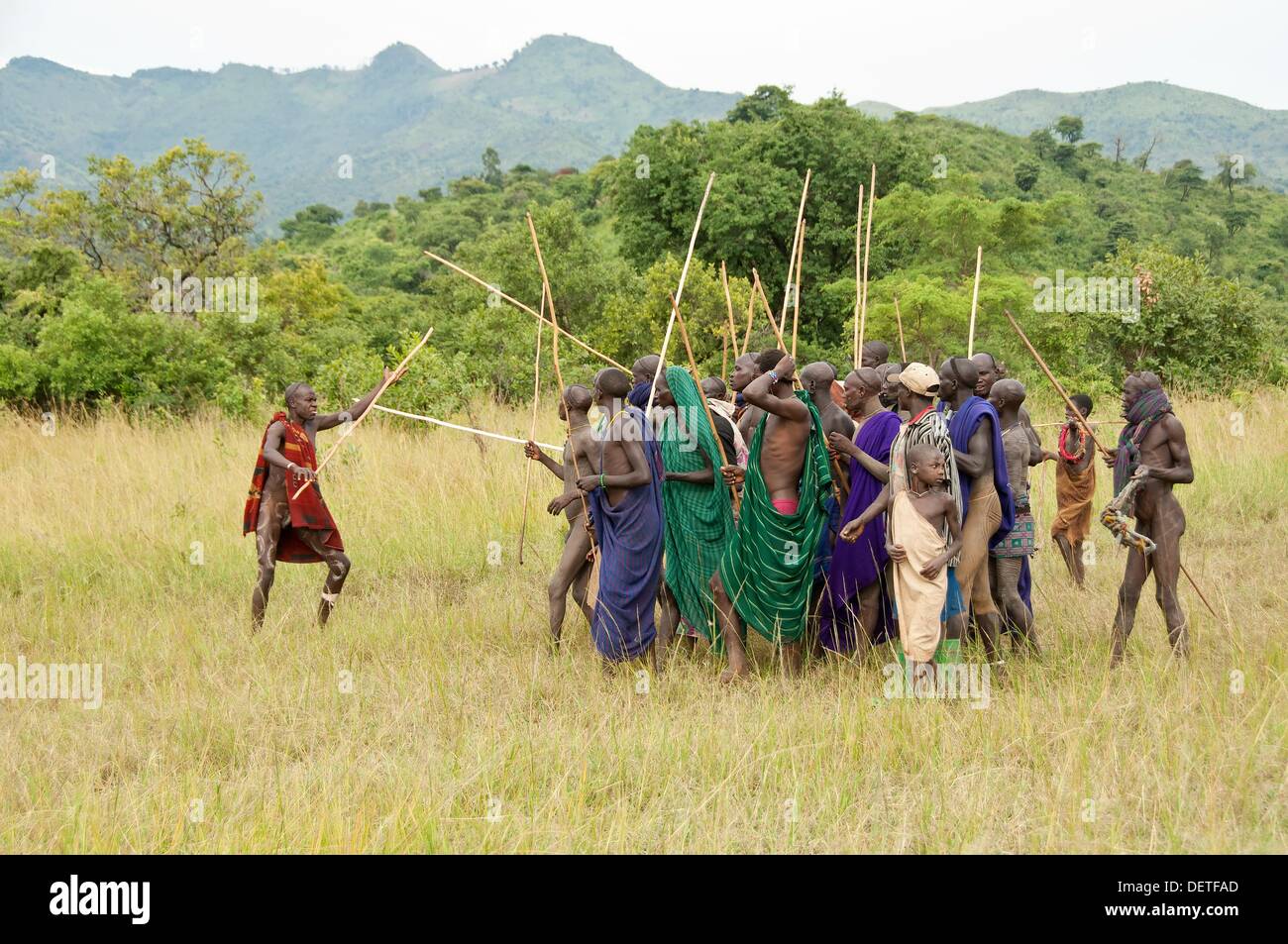 Donga stick fight ceremony hi-res stock photography and images - Alamy