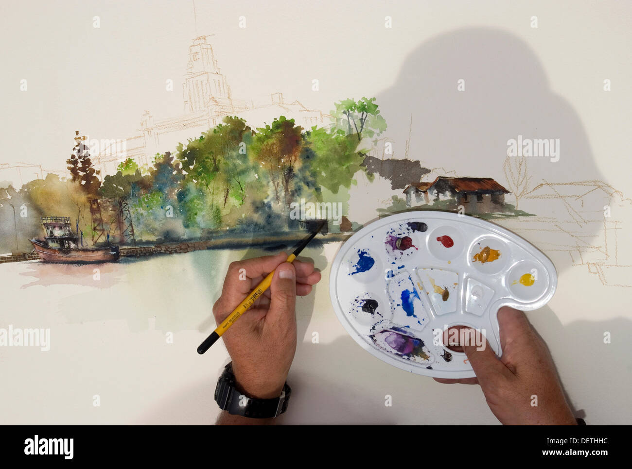 English watercolor artist Martin Stephenson from the first English ...