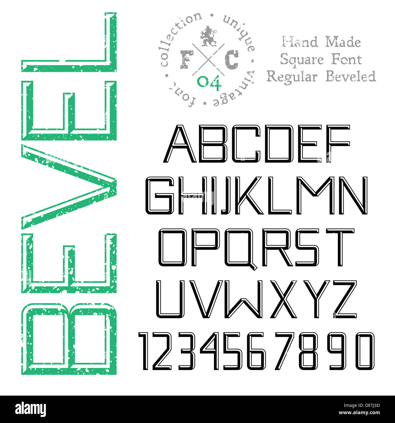 Beveled font hi-res stock photography and images - Alamy