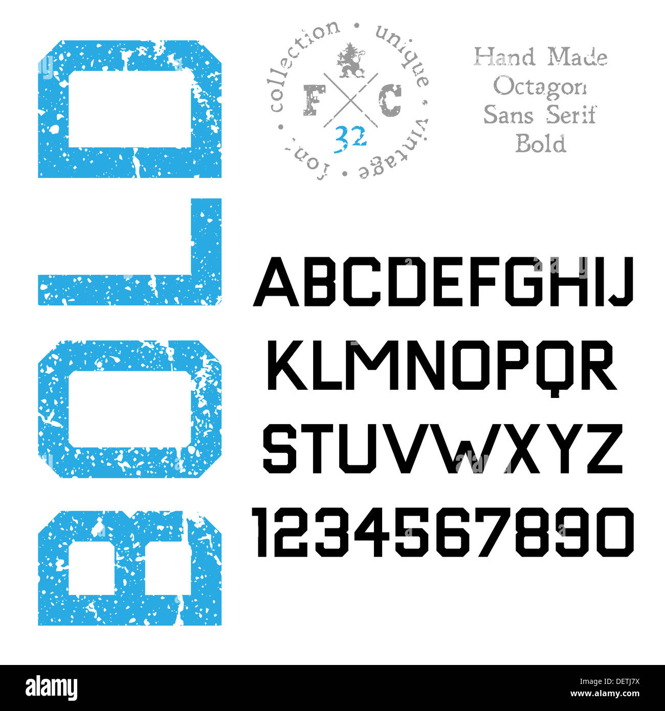 Handmade retro font. Sans serif type Stock Photo - Alamy