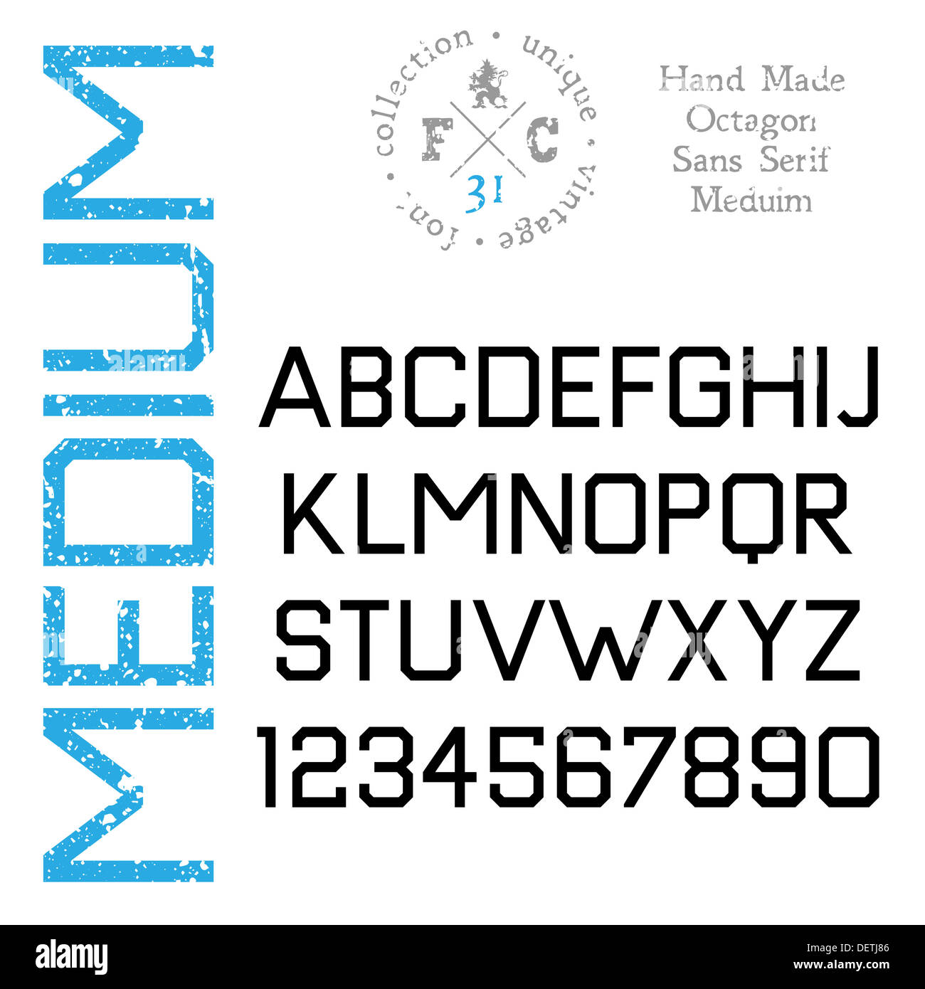 Handmade retro font. Sans serif type Stock Photo - Alamy