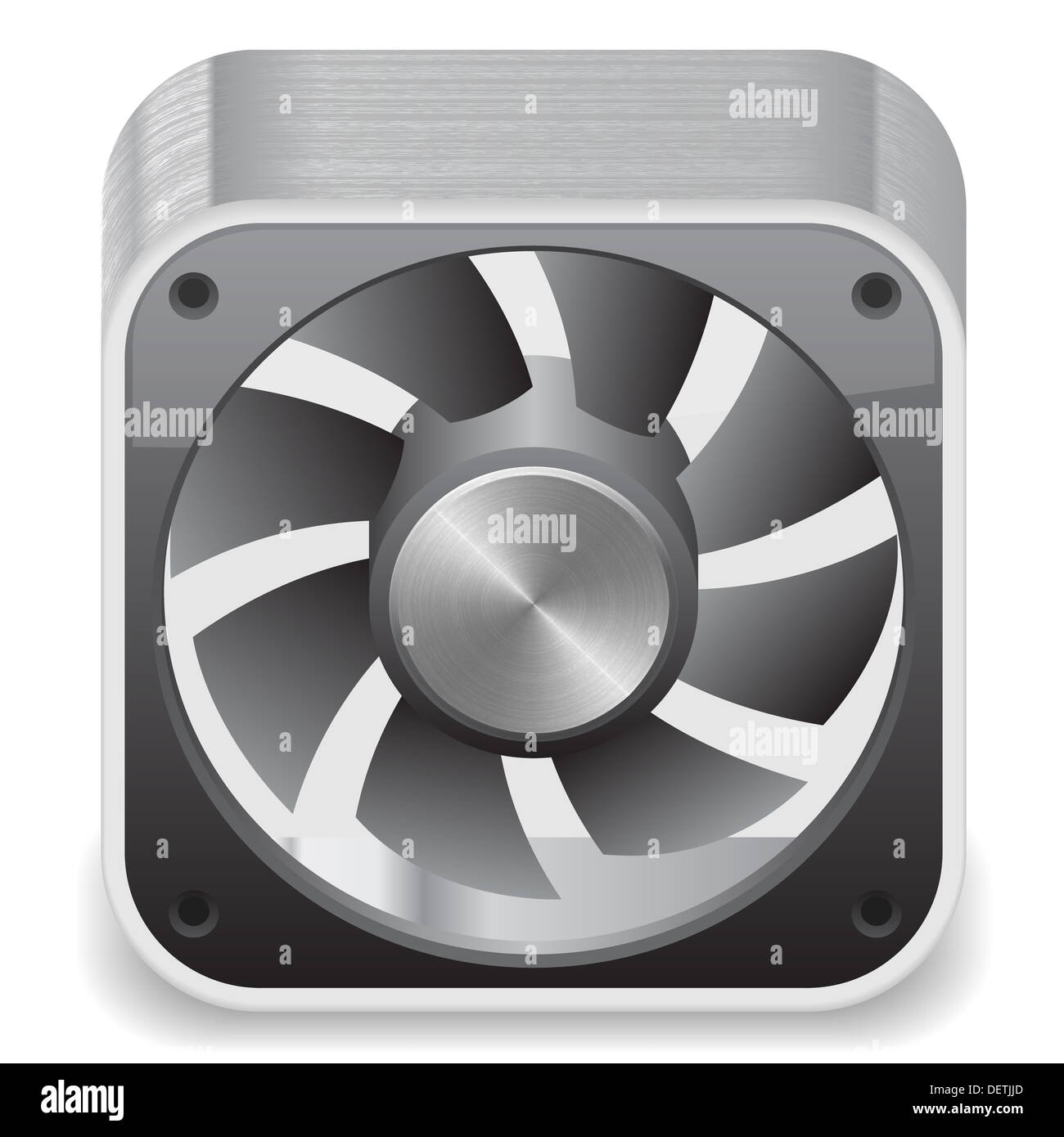 Icon for computer cooler. White background Stock Photo - Alamy