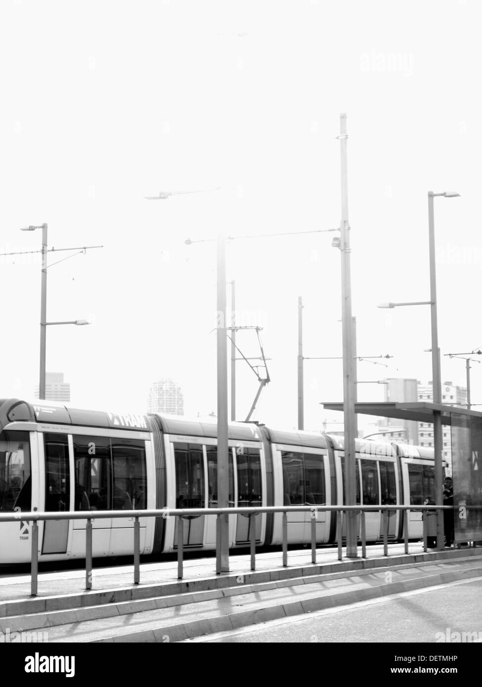 Tramway architecture Black and White Stock Photos & Images - Alamy