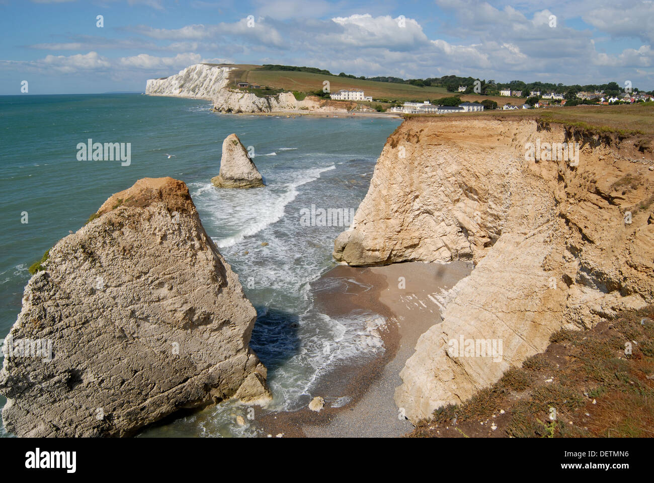 The magnificent view from the cliffs of the Isle of Wight looking ...