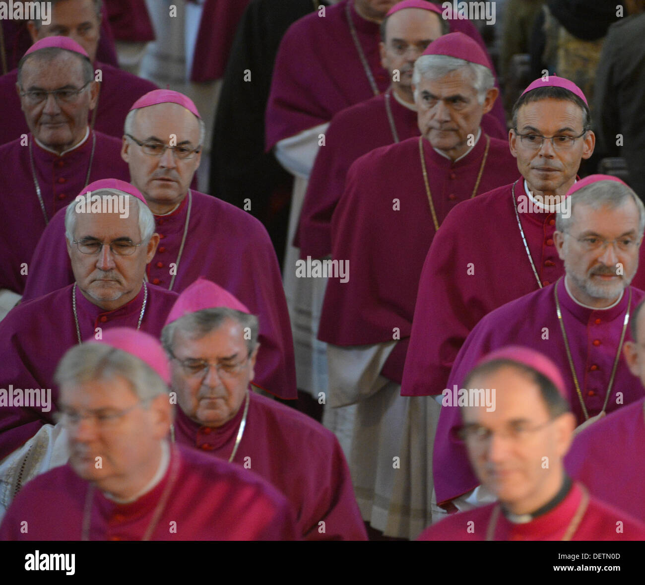 Bishop of Limburg Franz-Peter Tebartz-van Elst (2-R) and his fellow ...