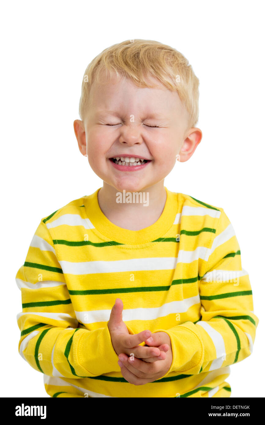 expressive child boy isolated on white Stock Photo - Alamy