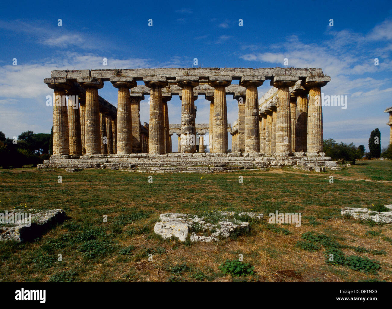 Temple of Hera 1 at Paestum, Campania, Italy Stock Photo - Alamy