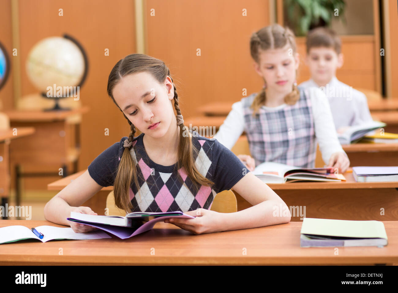 school kids at lesson Stock Photo - Alamy