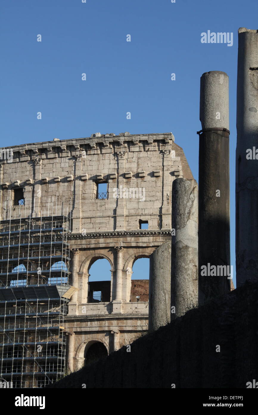 Rome, Italy. 23rd September 2013. Scaffolding erected around the ...