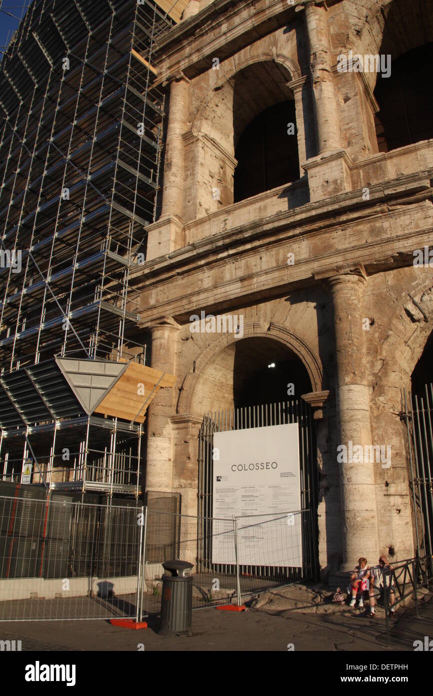 Rome, Italy. 23rd September 2013. Scaffolding erected around the ...