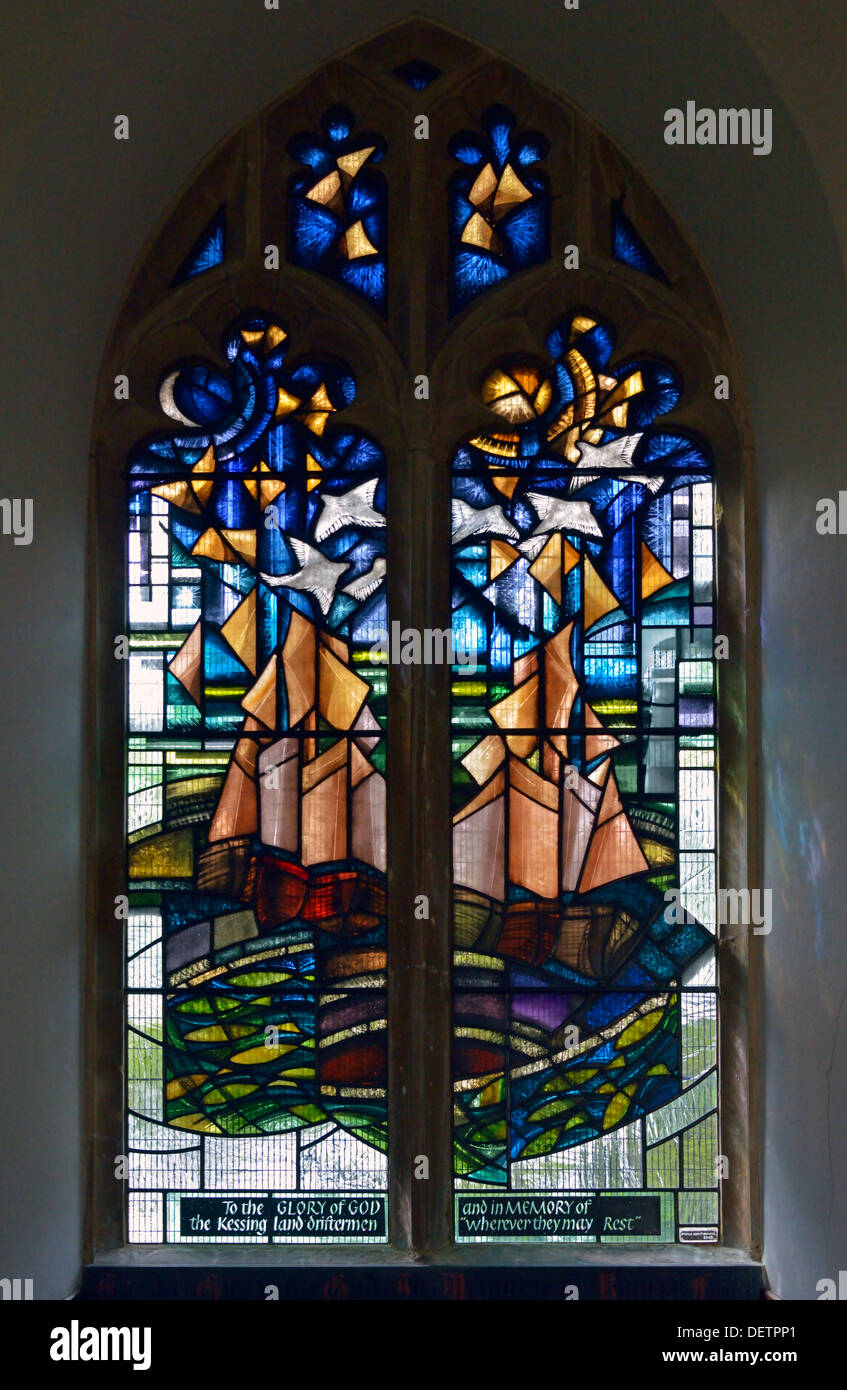 South aisle window by Nichola Kantorowicz. Church of Saint Edmund ...