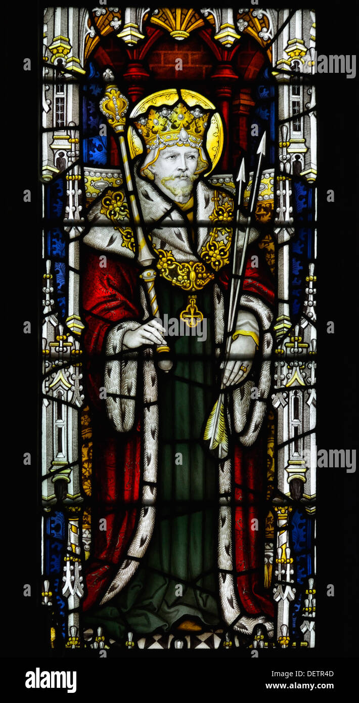 Saint Edmund, detail of East window. Church of Saint Edmund ...