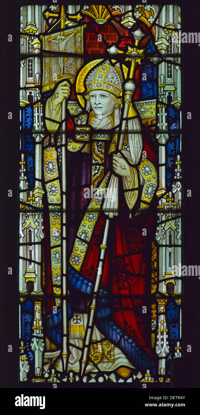 Saint Felix, detail of East window. Church of Saint Edmund. Kessingland ...