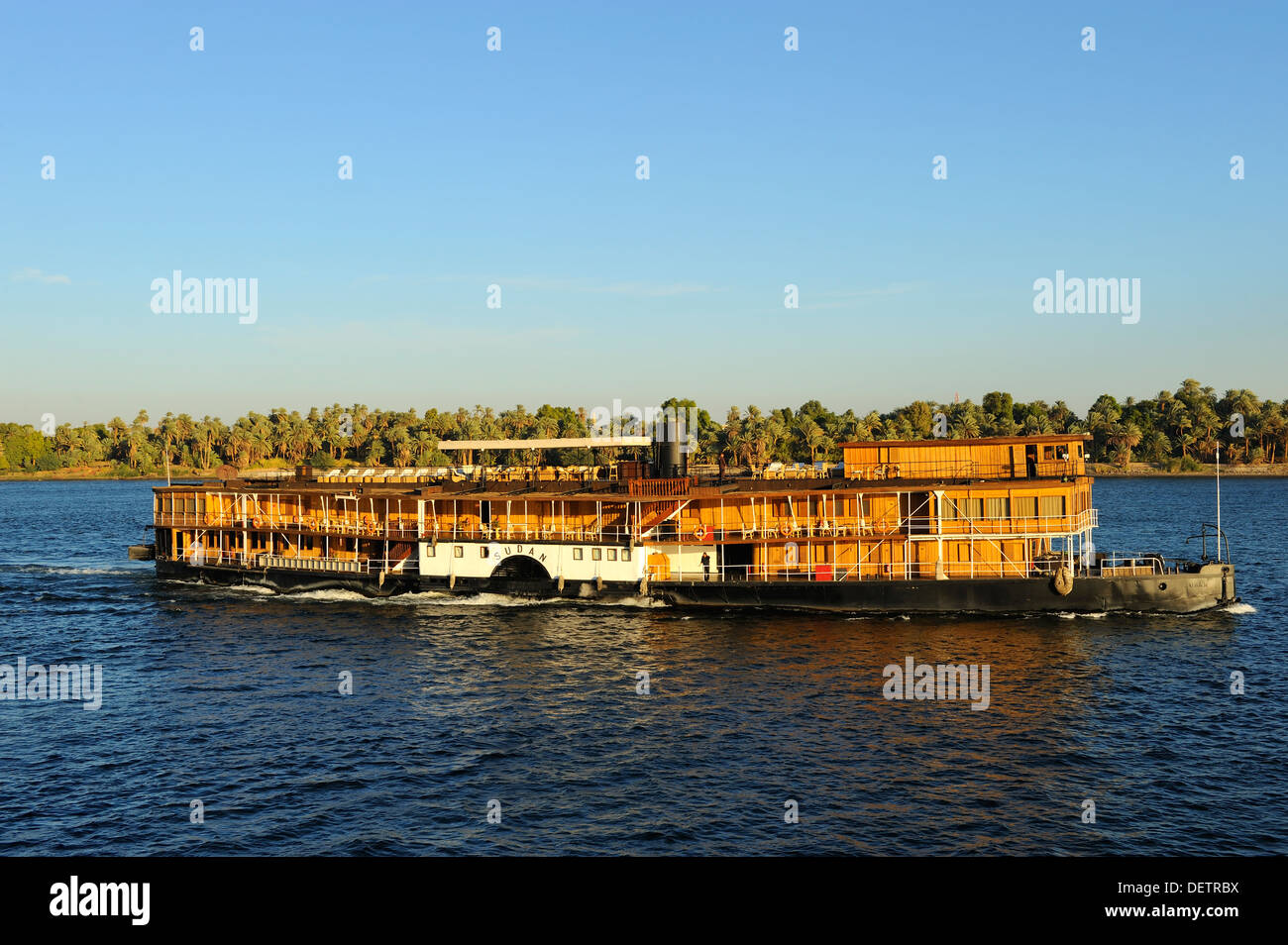 Paddle steamer "Sudan" on River Nile between Aswan and Luxor, Upper ...