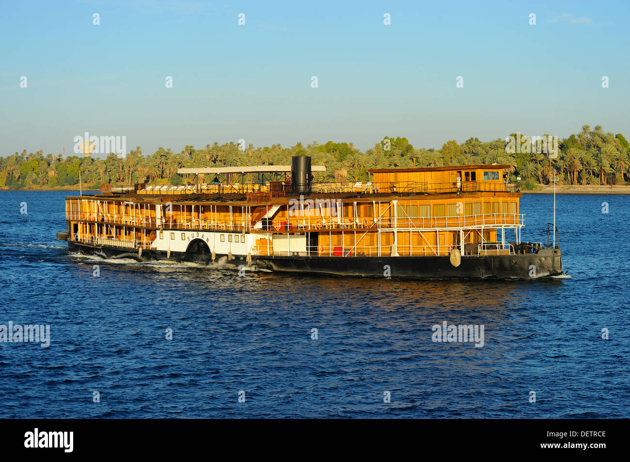Paddle steamer "Sudan" on River Nile between Aswan and Luxor, Upper ...