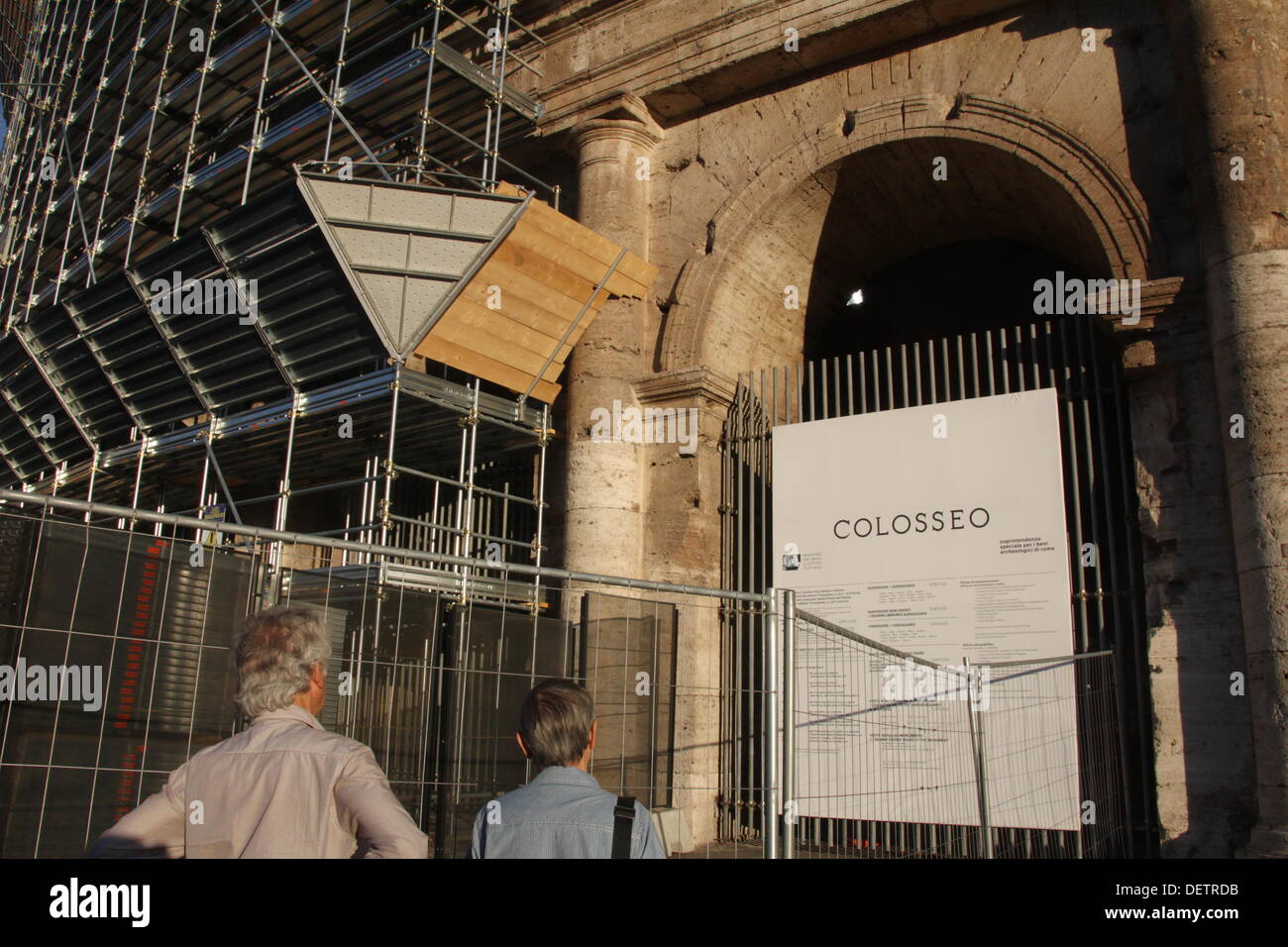 Rome, Italy. 23rd September 2013. Scaffolding erected around the ...