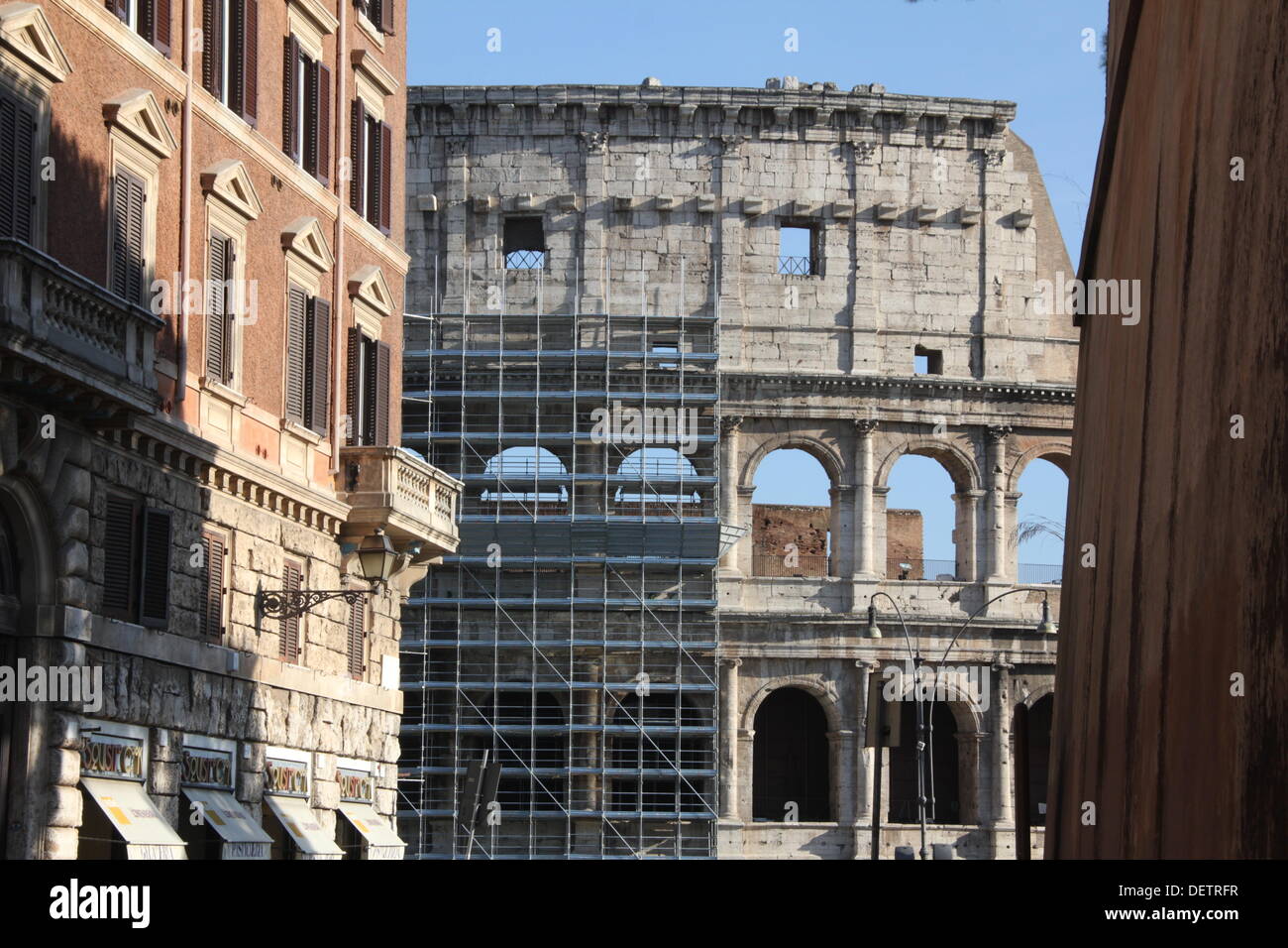 Rome, Italy. 23rd September 2013. Scaffolding erected around the ...
