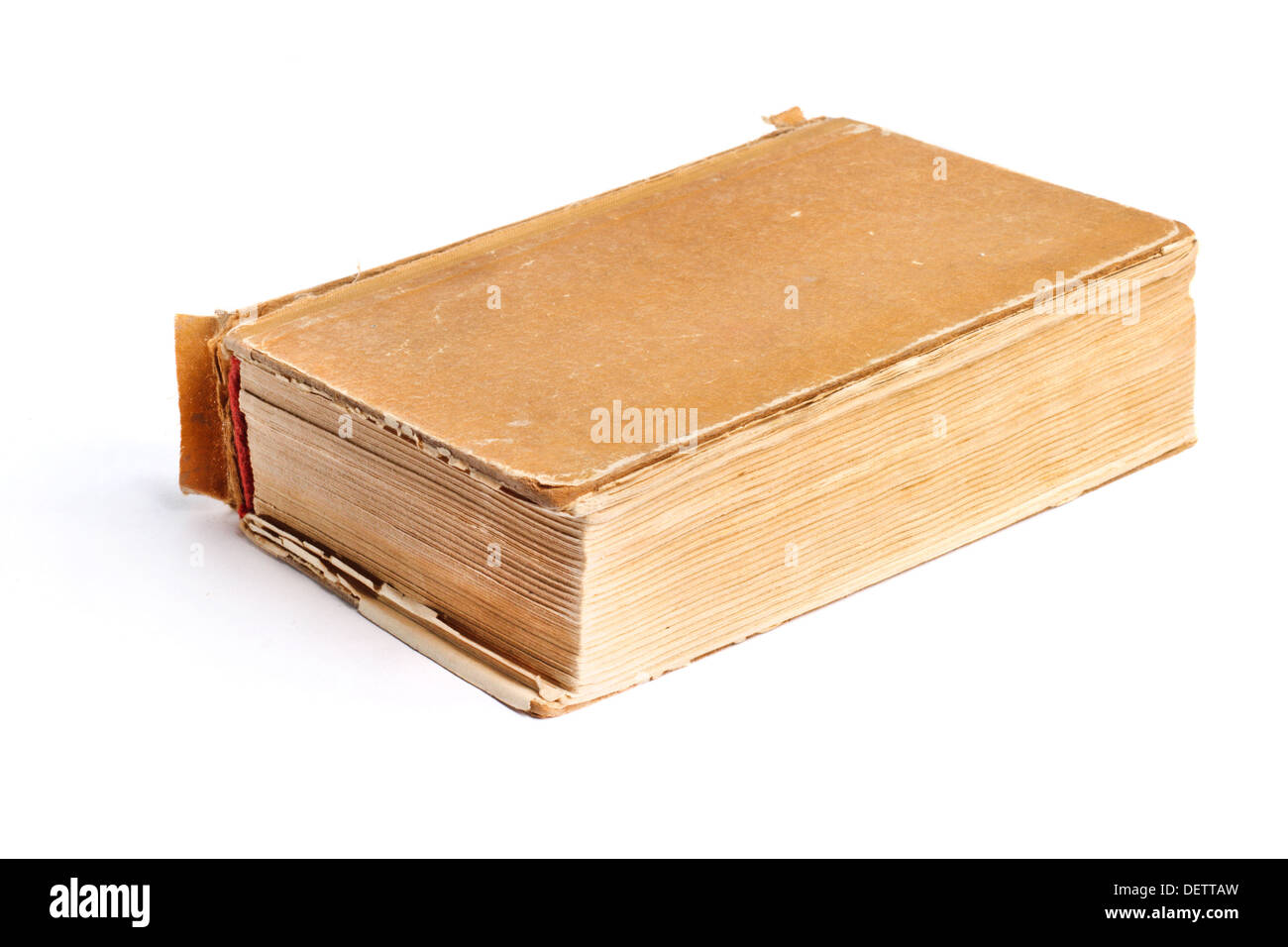 Old thick book on the white Stock Photo - Alamy