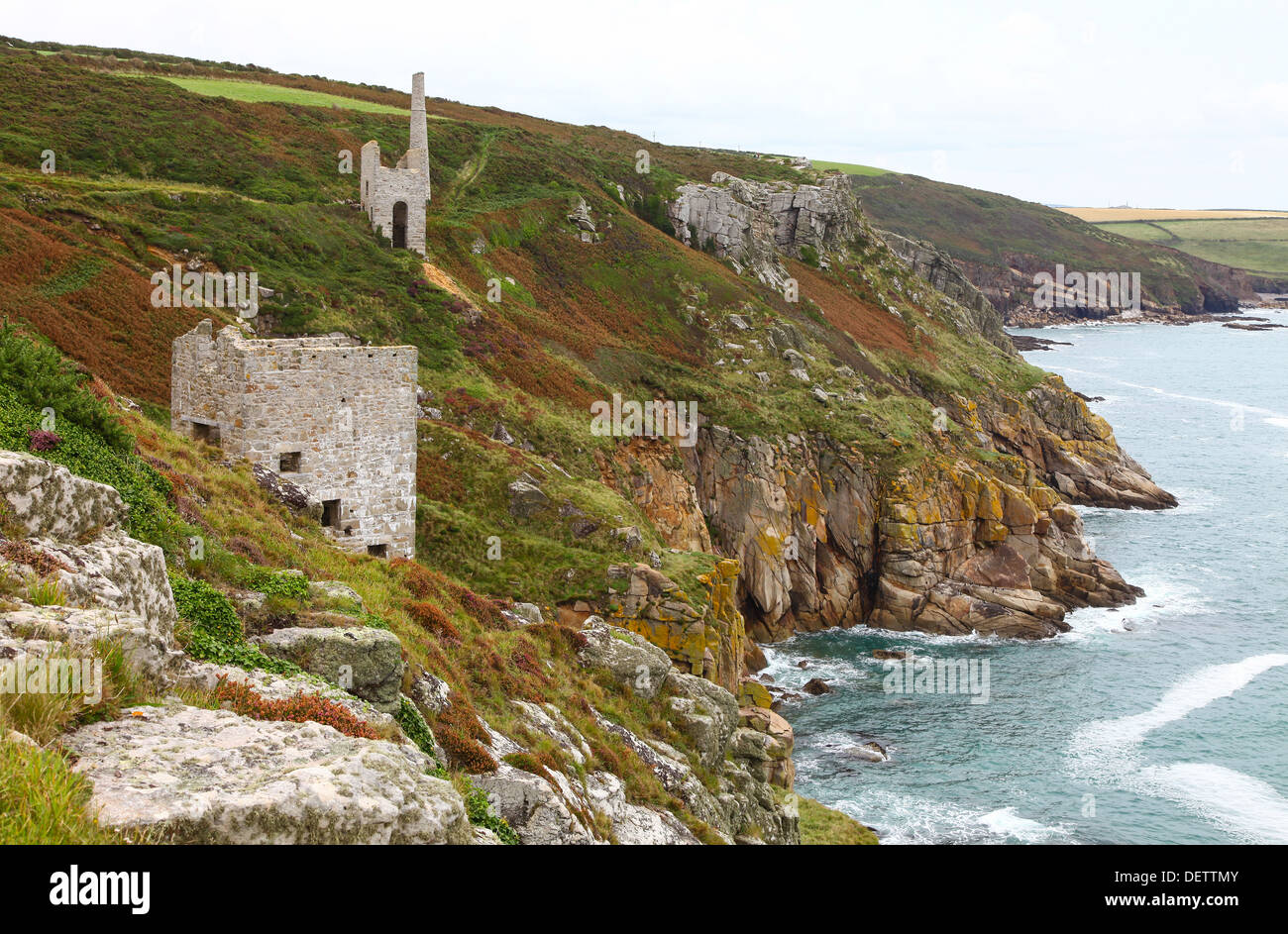 Wheal Trewavas copper mine engine winding pumping house Rinsey south ...