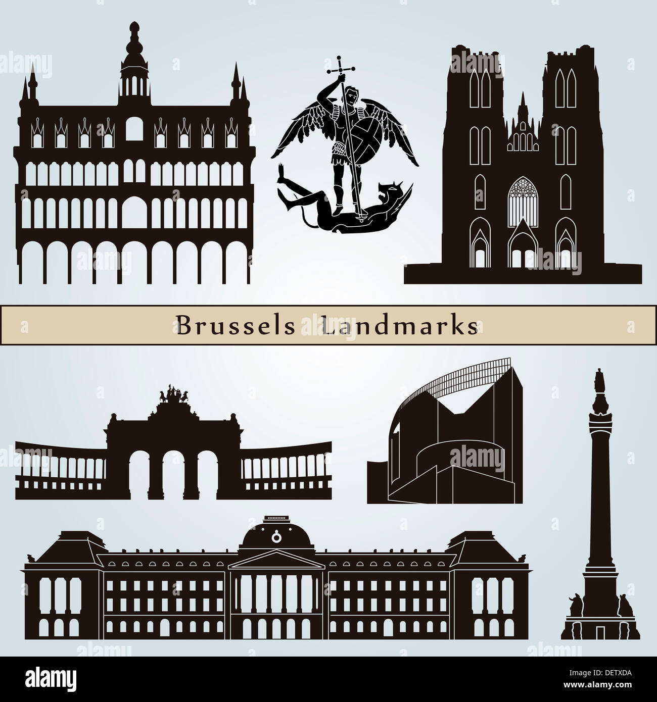 Brussels landmarks and monuments Stock Photo - Alamy