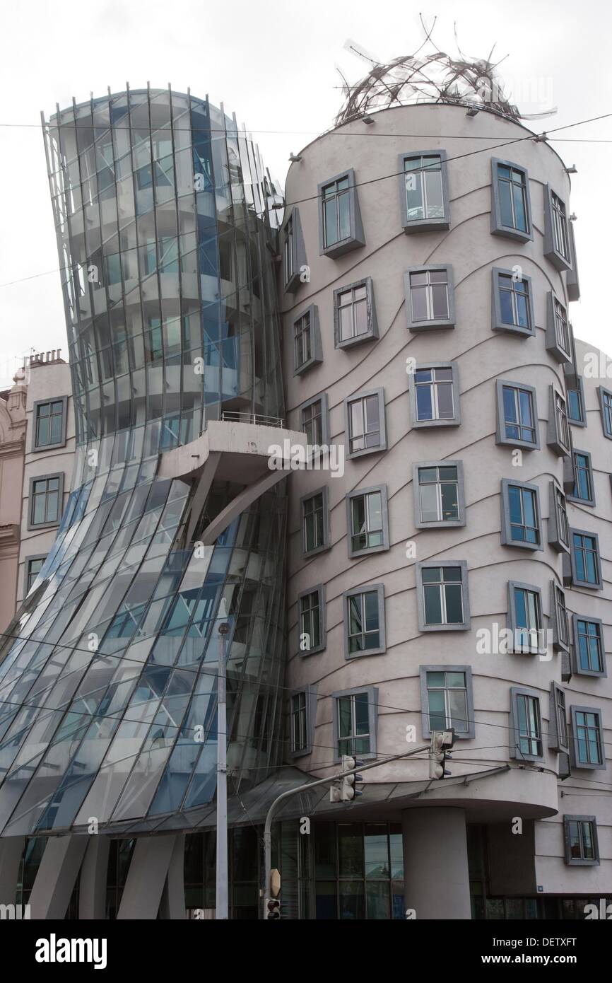 Ginger and fred building by architect frank gehry hi-res stock ...