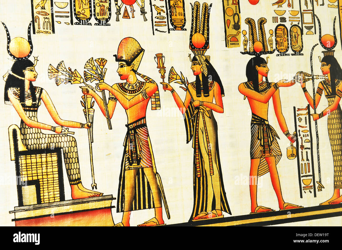 Egyptian papyrus painting hi-res stock photography and images - Alamy