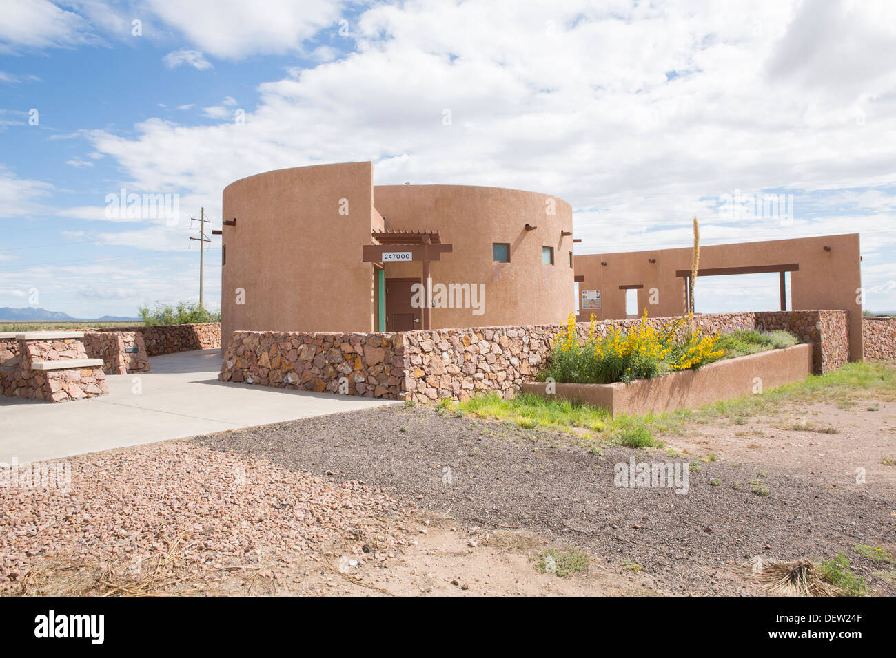 Marfa Lights observation center Stock Photo - Alamy