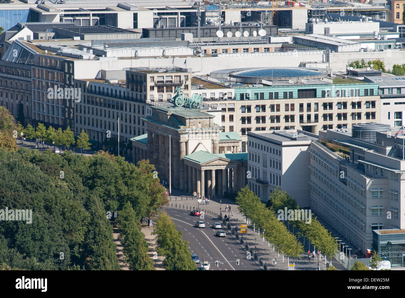 View from panoramapunkt, Potsdamer Platz over Berlin cityscape Stock ...