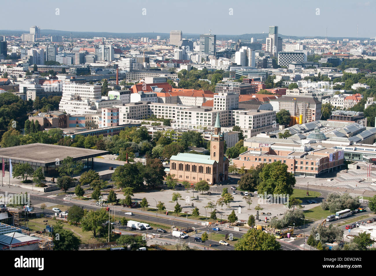 View from panoramapunkt, Potsdamer Platz over Berlin cityscape Stock ...