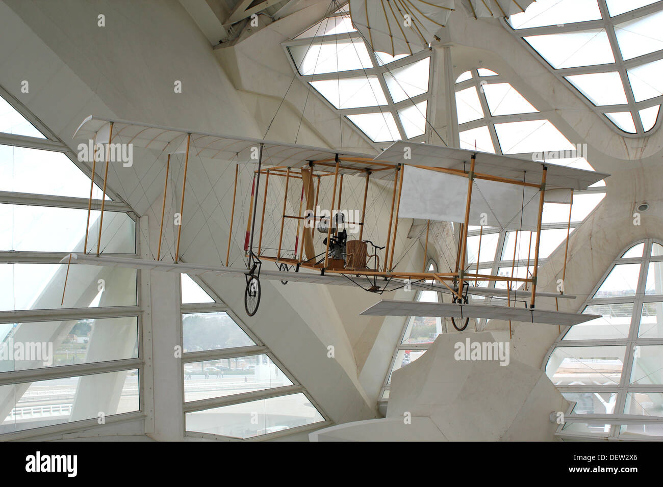 Model of one of the first airplanes in the Science Museum of Valencia ...