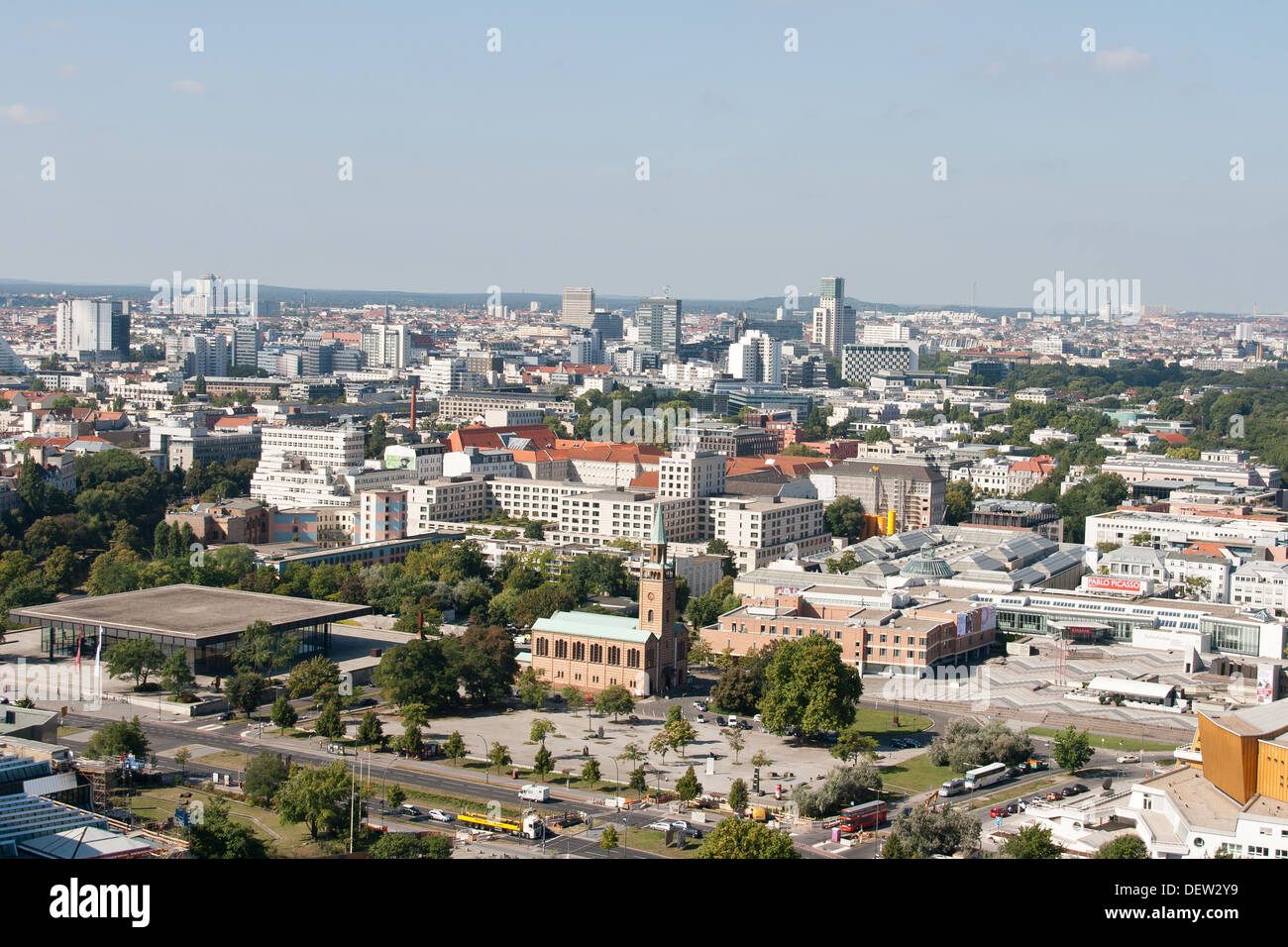 View from panoramapunkt, Potsdamer Platz over Berlin cityscape Stock ...
