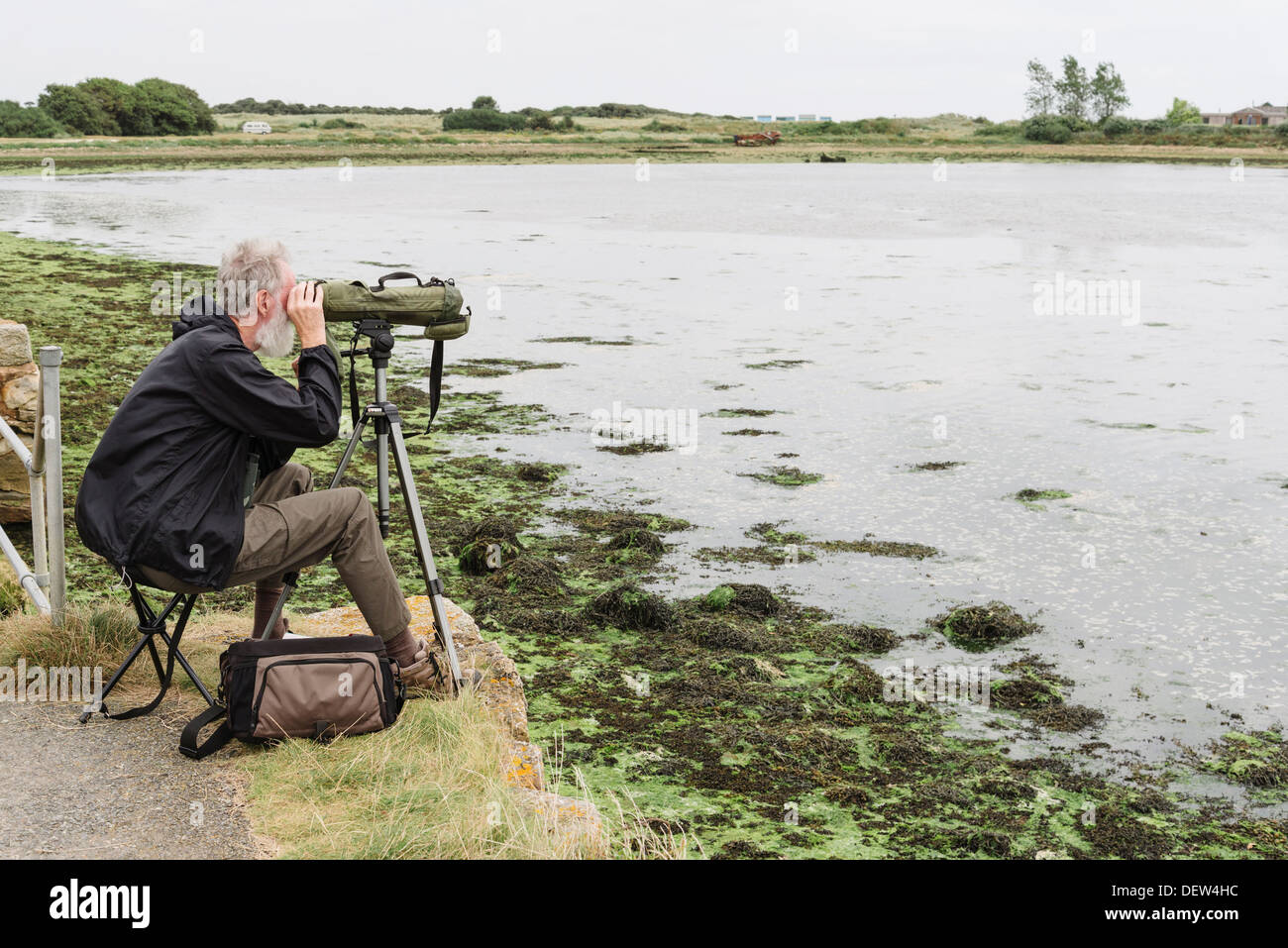 Senior birdwatcher hi-res stock photography and images - Alamy