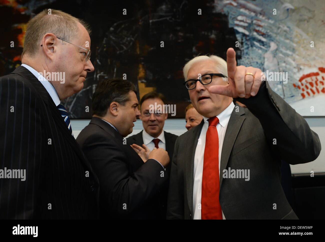 Former SPD chancellor candidate Peer Steinbrueck (L) and SPD ... Former SPD chancellor candidate Peer Steinbrueck (L) and SPD ...