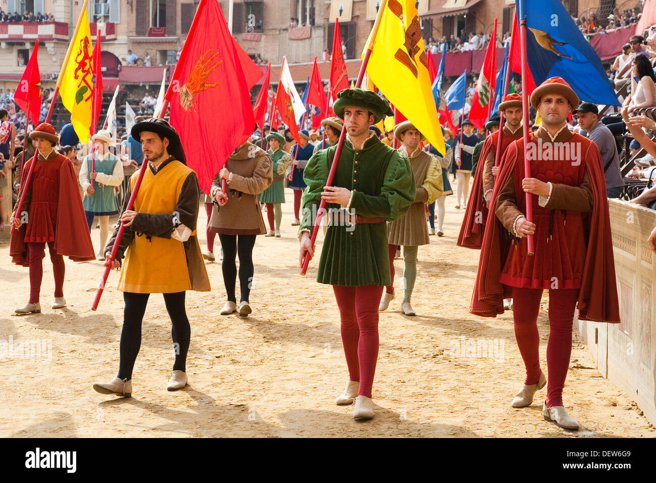 historical parade, palio of siena, siena, tuscany, italy, europe Stock ...