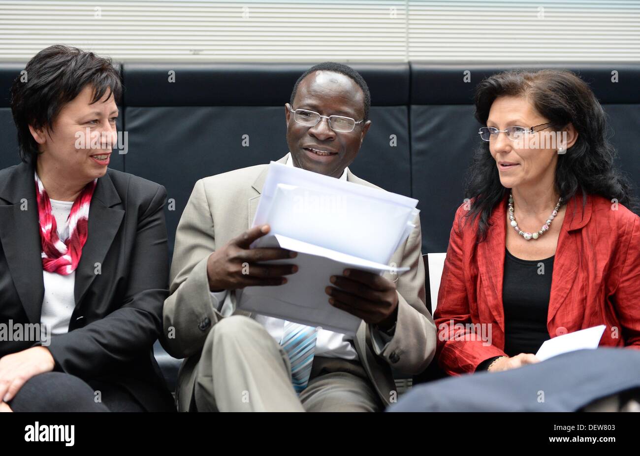 Berlin, Germany. 24th Sep, 2013. Senegal-born SPD deputy Karamba Diaby ...
