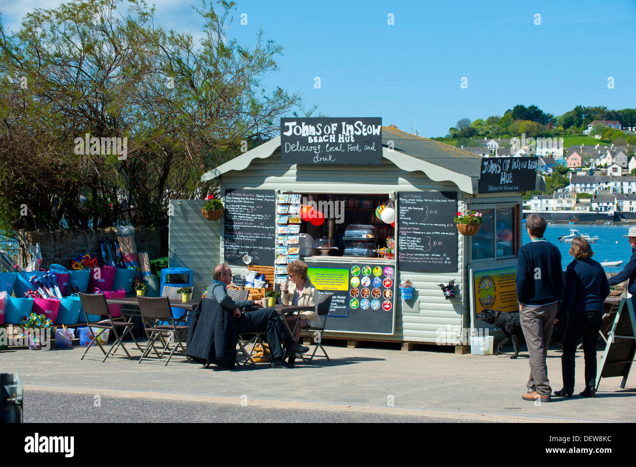 Johns of Instow snack bar by the beach at Instow, Devon, England, UK ...