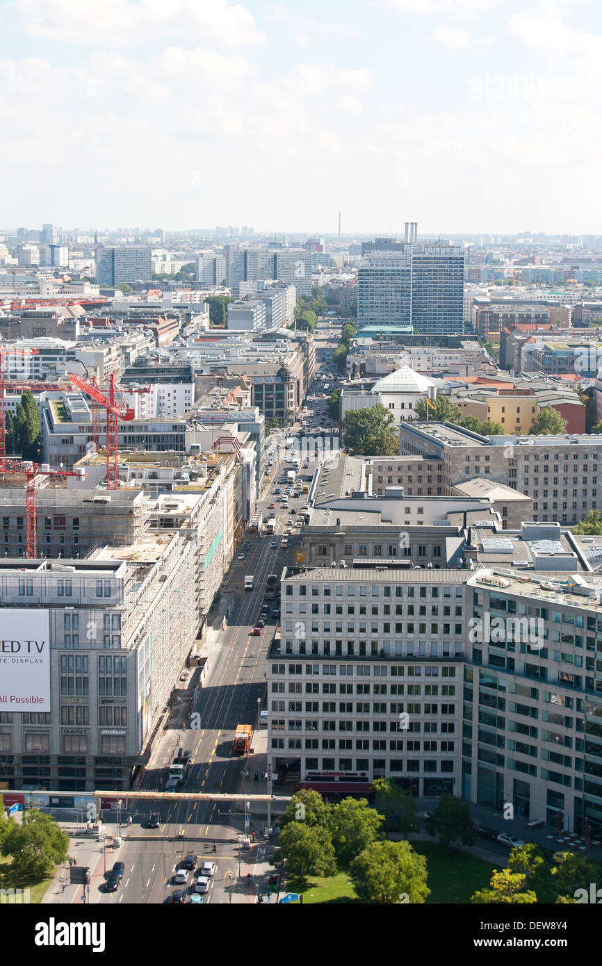 View from panoramapunkt, Potsdamer Platz over Berlin cityscape Stock ...