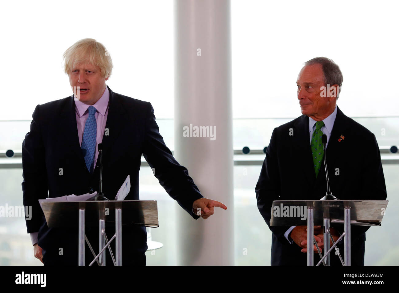 London Mayor Boris Johnson and New York Mayor Michael R. Bloomberg on ...