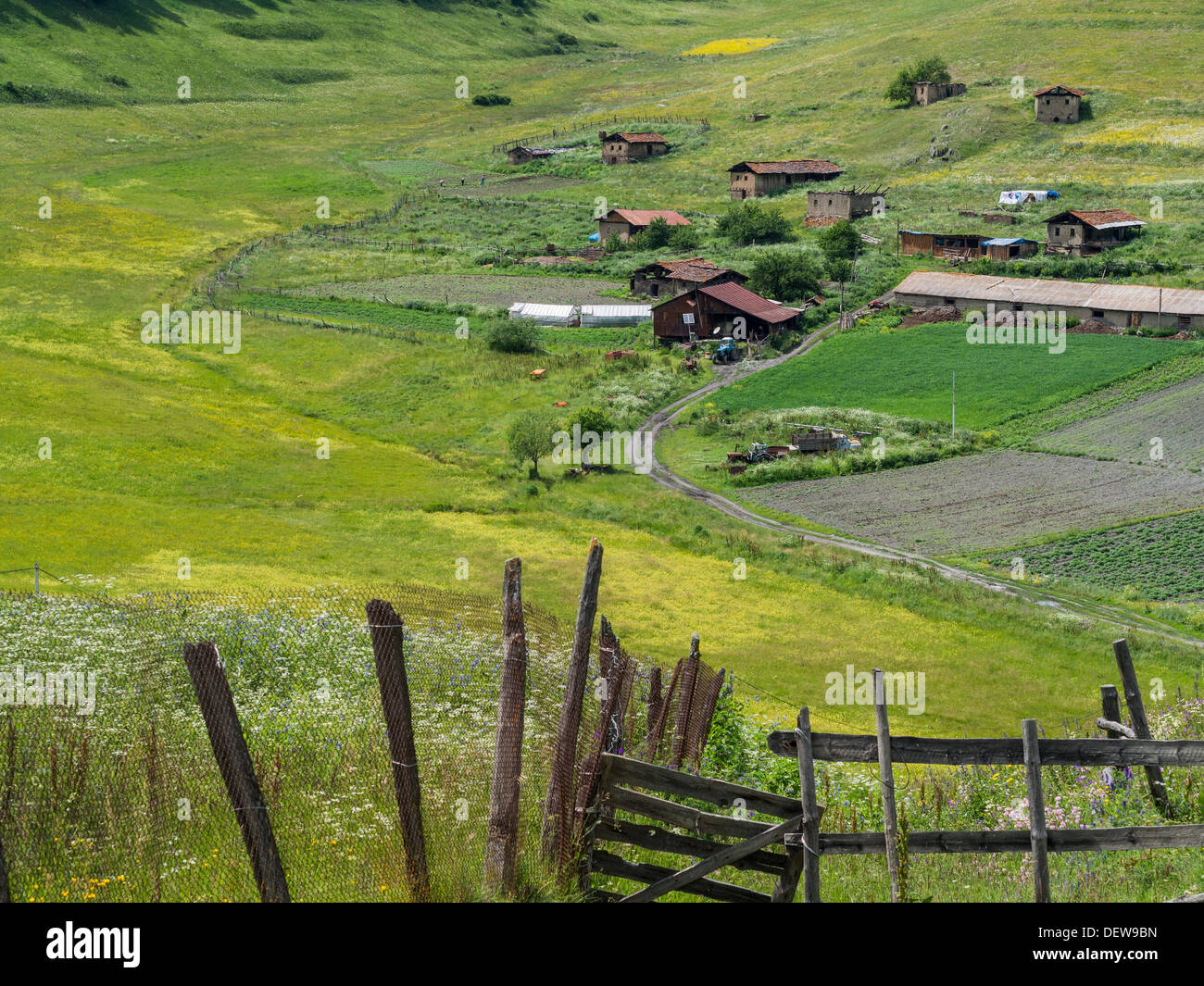 Shenako village in Greater Caucasus, Tusheti region, Georgia Stock ...