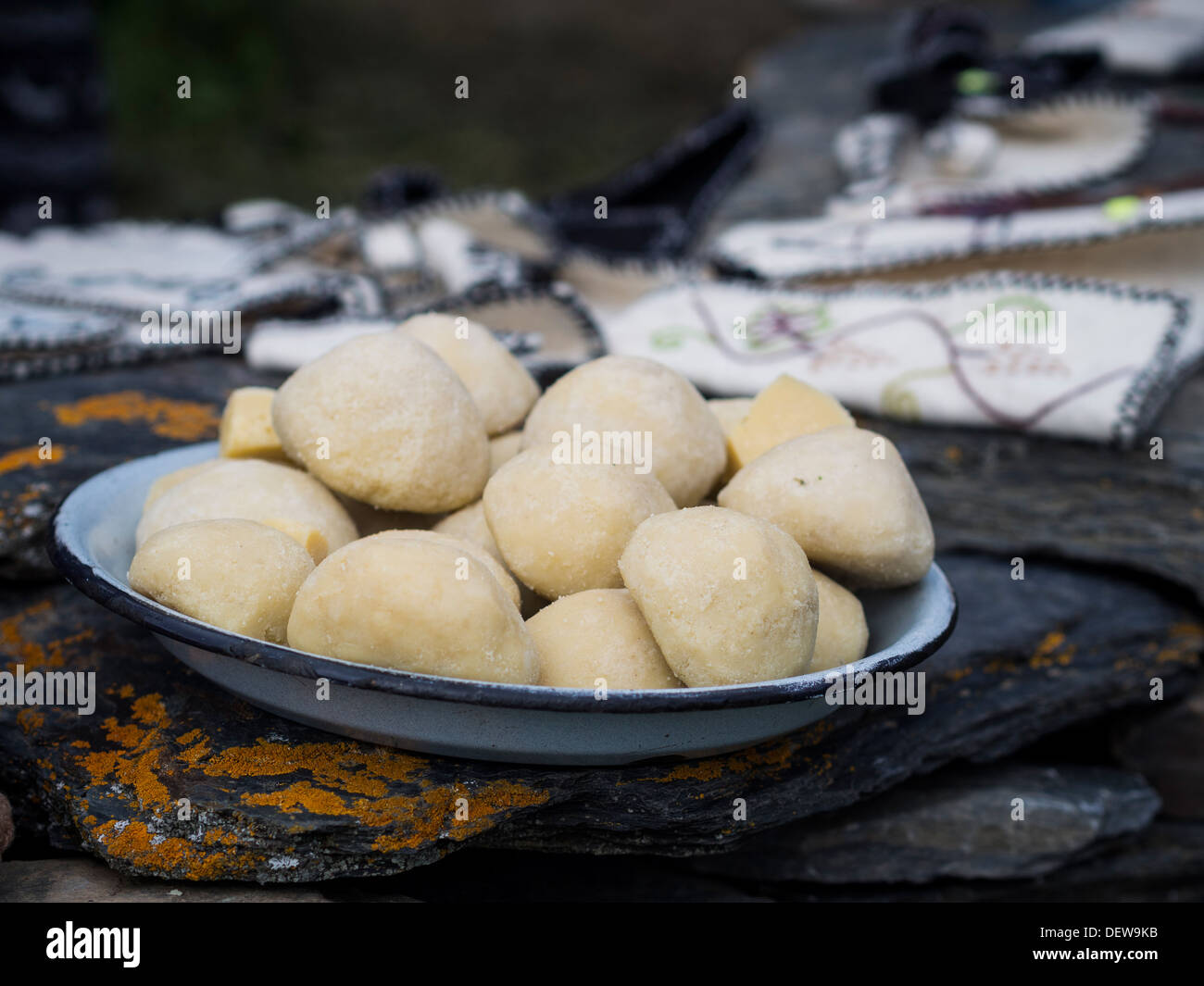 Kalti, traditional dairy product of Tusheti region, Georgia Stock Photo ...