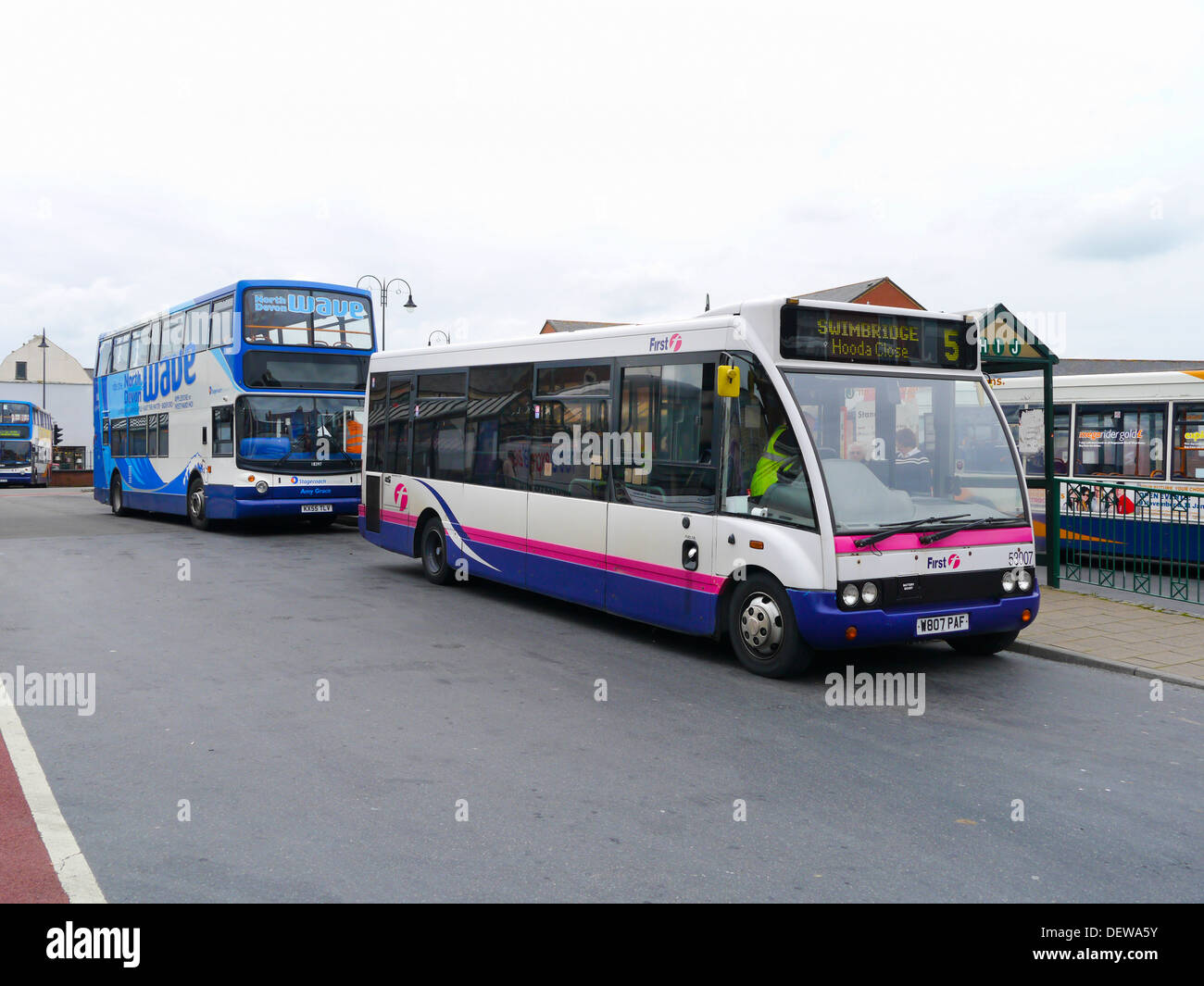 A bus stop in Bideford, Devon, England Stock Photo - Alamy