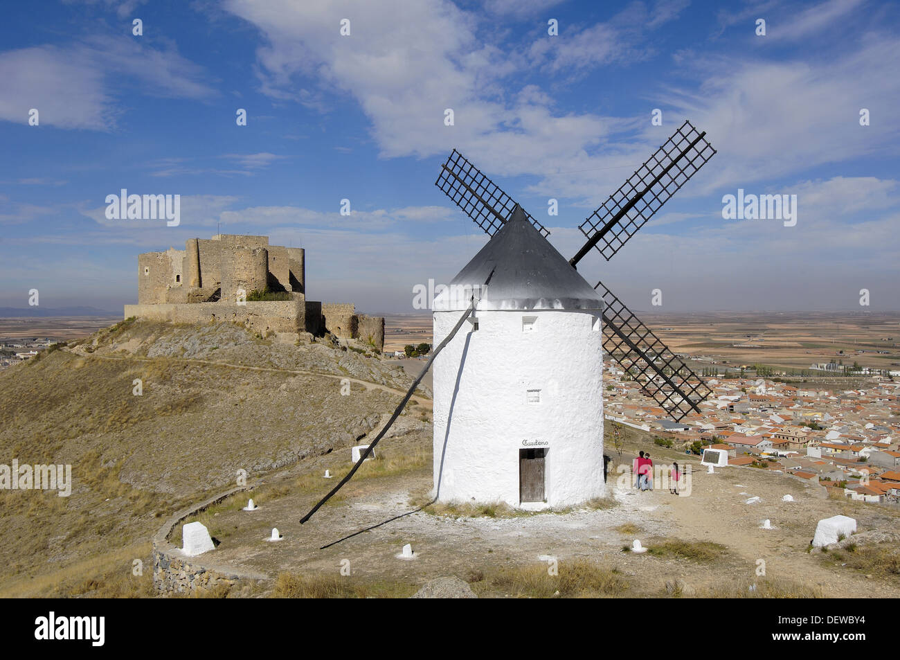 Windmill and Knights Hospitaller´s fortress (12th century) Consuegra ...