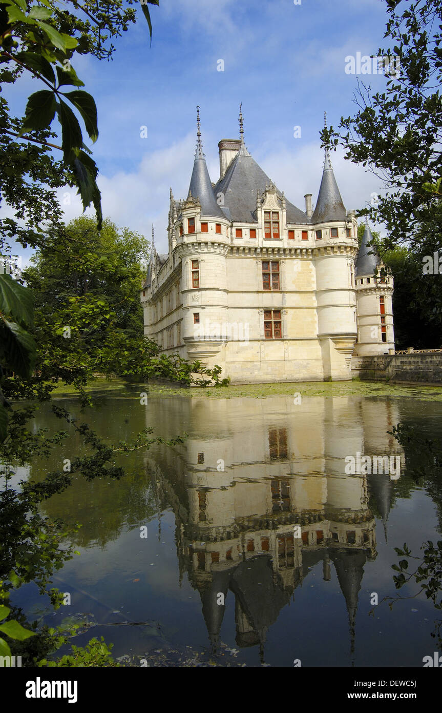 Castle of Azay-le-Rideau (16th century, architect Gilles Berthelot ...
