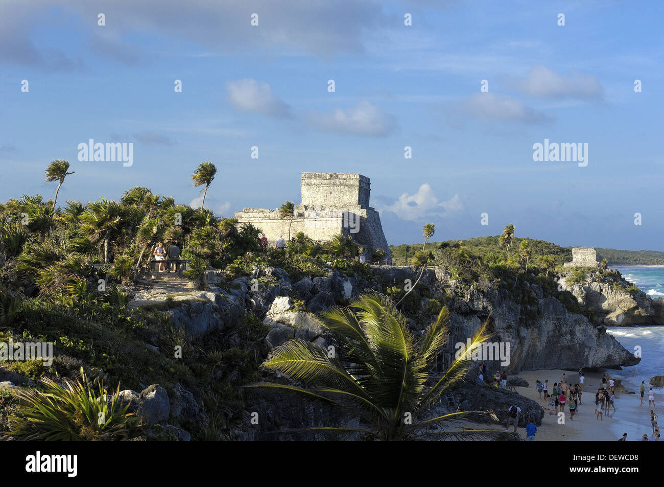 The Castle, Mayan ruins of Tulum. Quintana Roo, Yucatan Peninsula ...