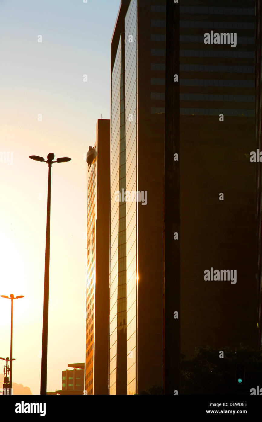 Sunset in downtown Rio de Janeiro, Brazil, South america Stock Photo ...