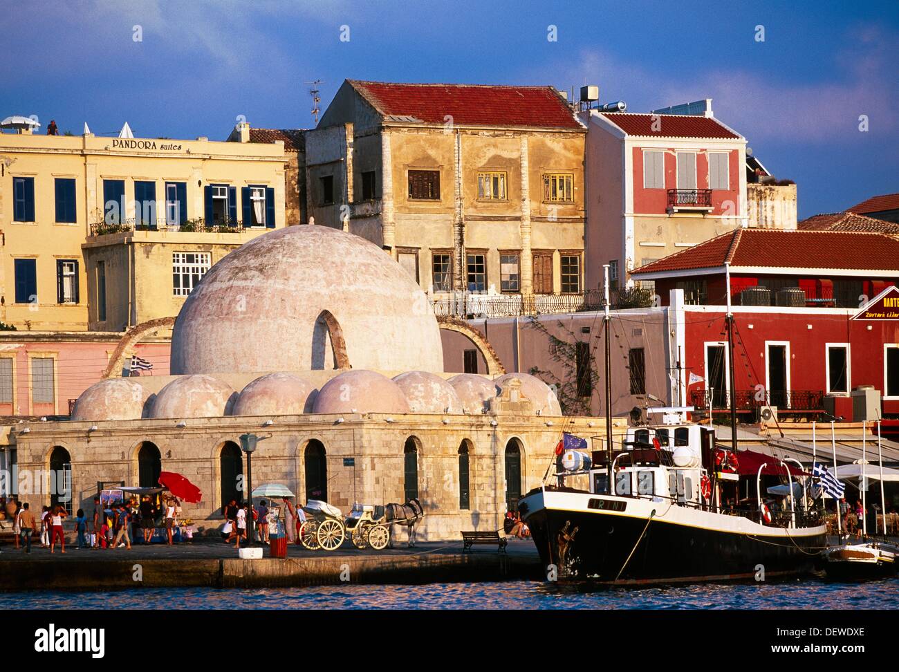 Giali Jamis, Turkish mosque 1645 at the old harbour of Hania, Chania ...