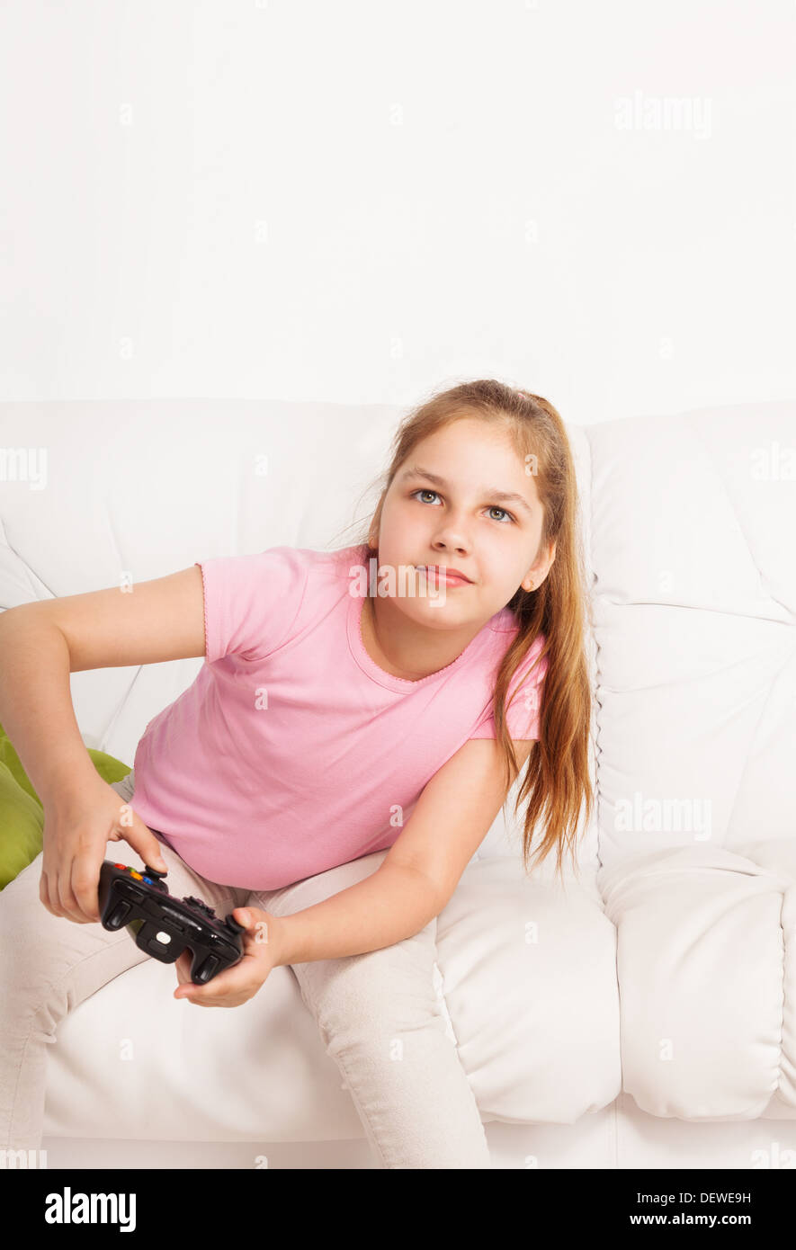 Girl video game 9 years old hi-res stock photography and images - Alamy